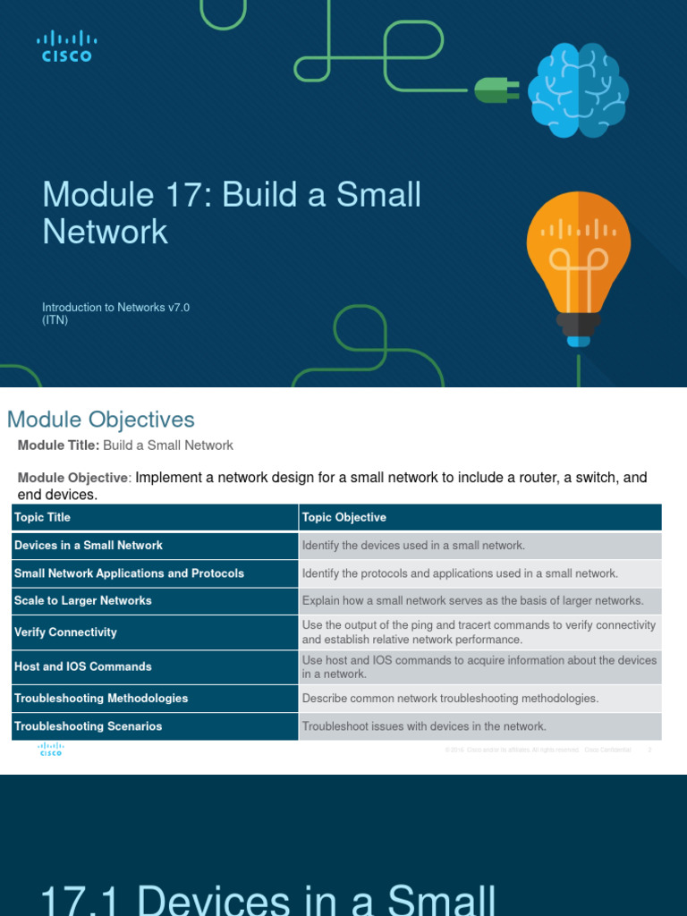ITN Module 17 Build A Small Network | PDF | Computer Network | Ip Address