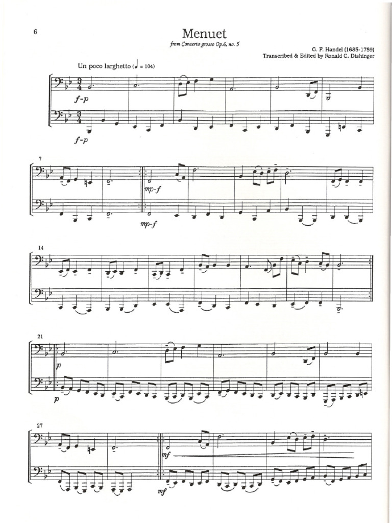 Menuet - 2 | PDF