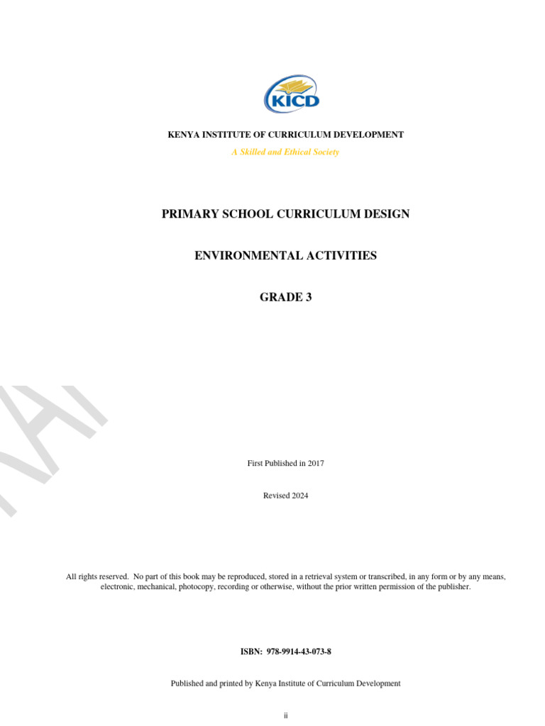 Grade 3 Environmental Curriculum Guide | PDF | Learning | Community