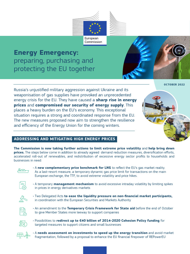 Energy emergency-NA0822293ENN | PDF | Natural Gas | European Union