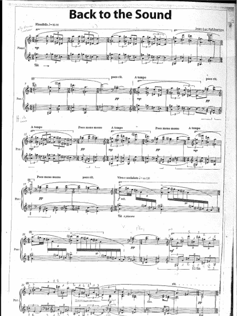 Back To The Sound - Jean-Luc Fafchamps | PDF