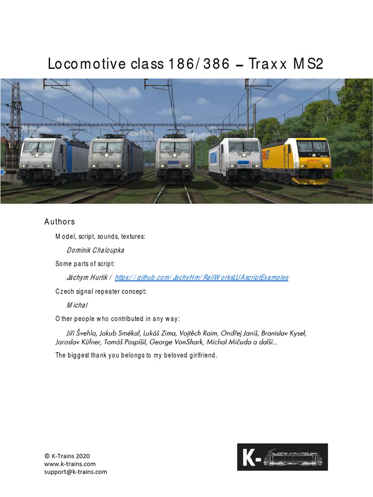 Traxx MS2 Locomotive Guide | PDF | Transportation Engineering | Rail Transport