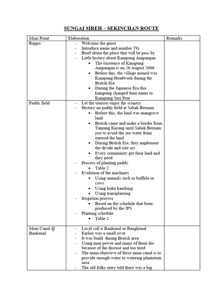 ROUTE SCRIPT COMMENTARY FLOW | PDF