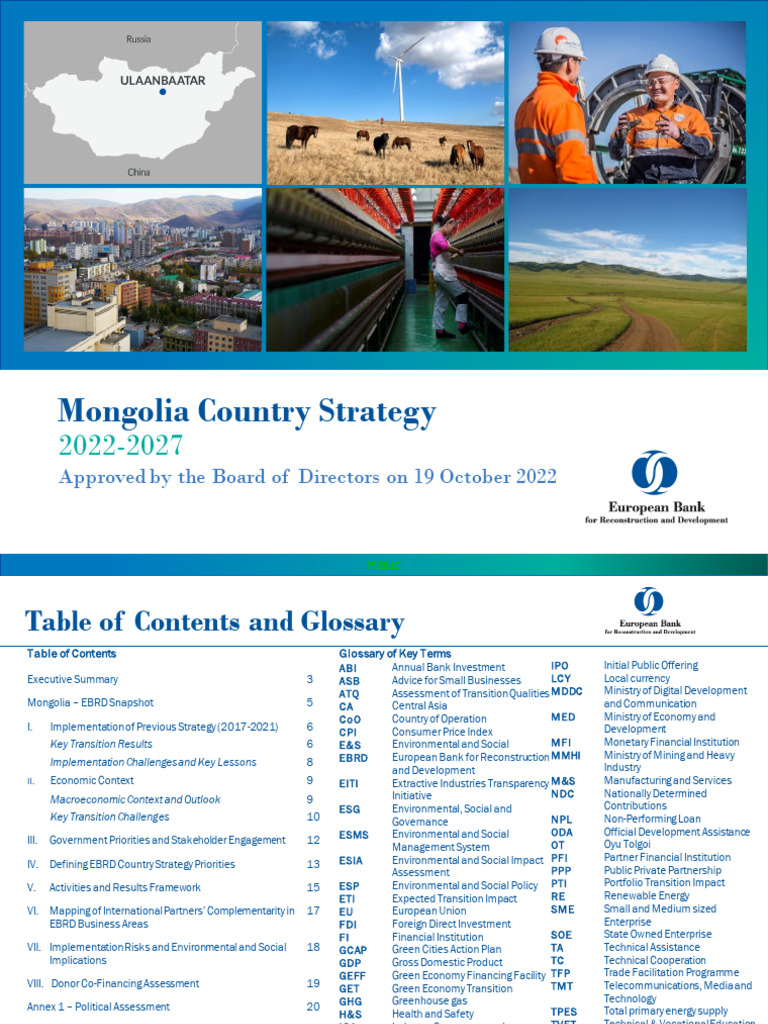 Mongolia Strategy | PDF | Infrastructure | Gross Domestic Product
