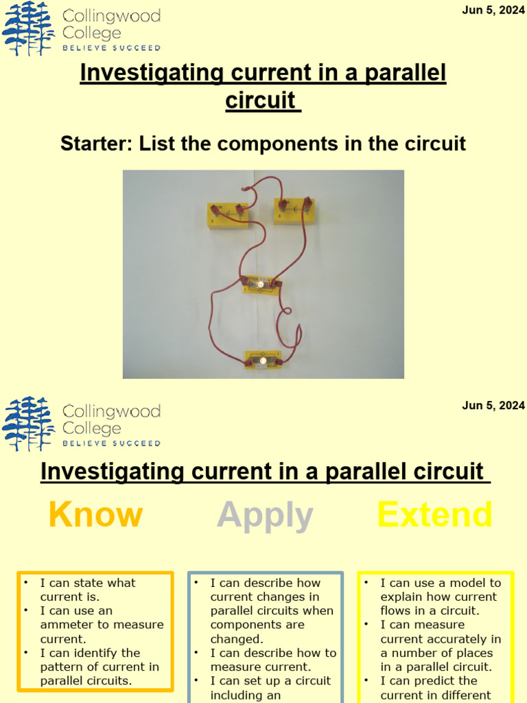 Current Flow in Parallel Circuits | PDF | Series And Parallel Circuits ...