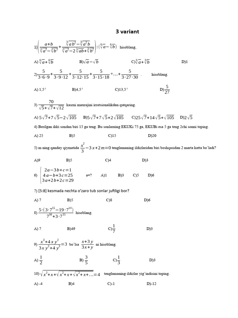 3 Variant O'RTA | PDF
