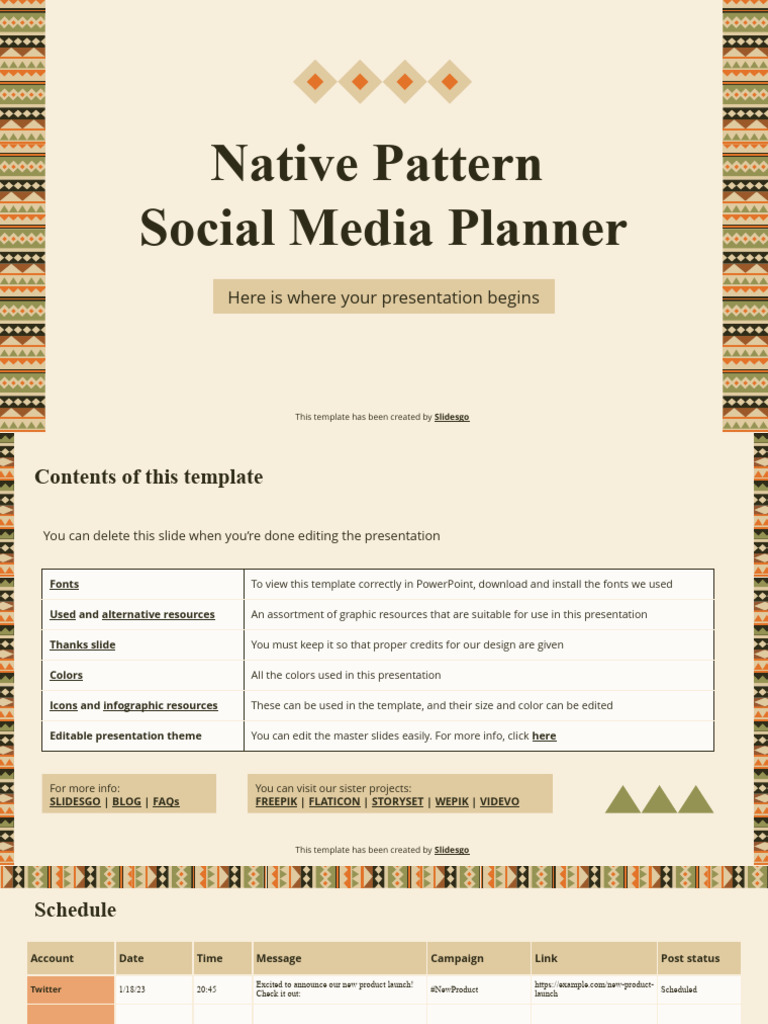 Social Media Planner Template Guide | PDF | Popular Culture & Media ...