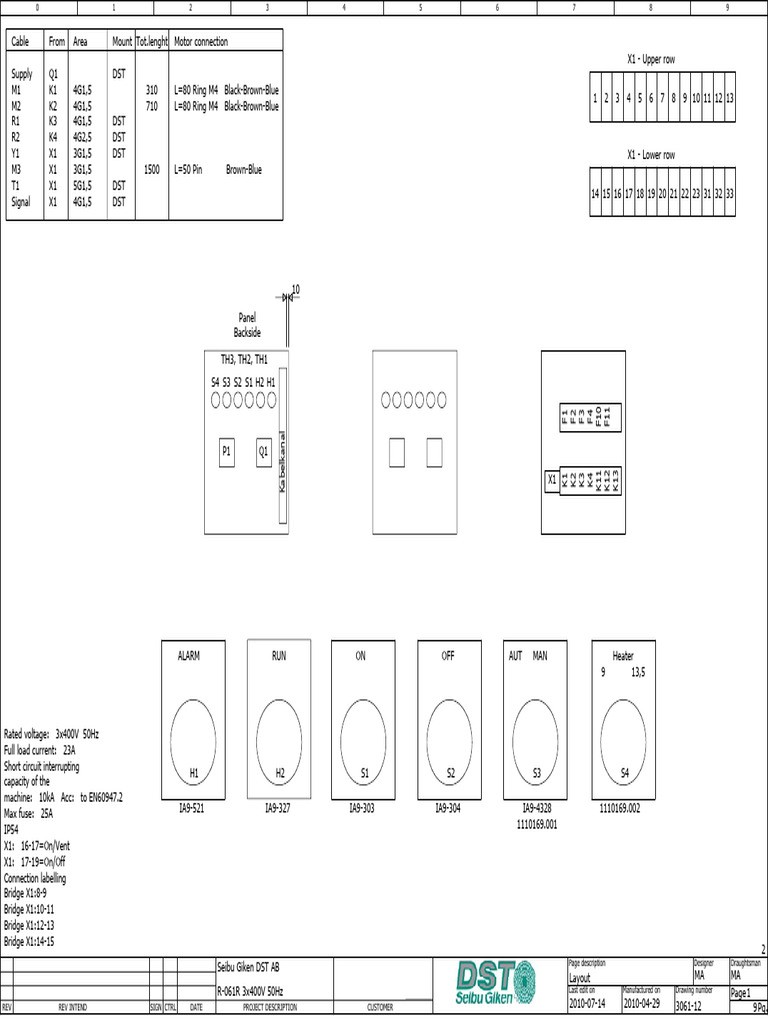 Elschema 3061-12 3x400 50Hz, Uppdaterad 100921 (2010) | PDF ...