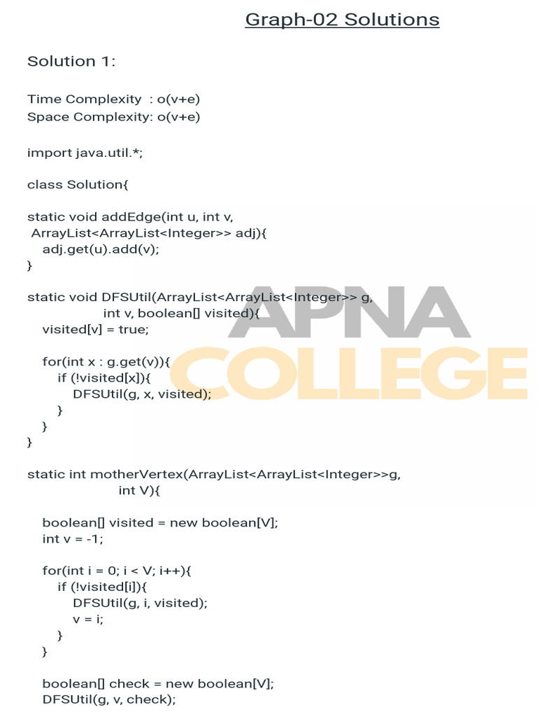 Graph Algorithms in Java Solutions | PDF | Computational Complexity ...