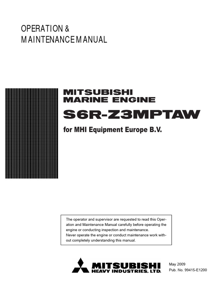 99415-E1200 - Operation & Maintenance Manual S6R-Z3MPTAW - May 2009 ...
