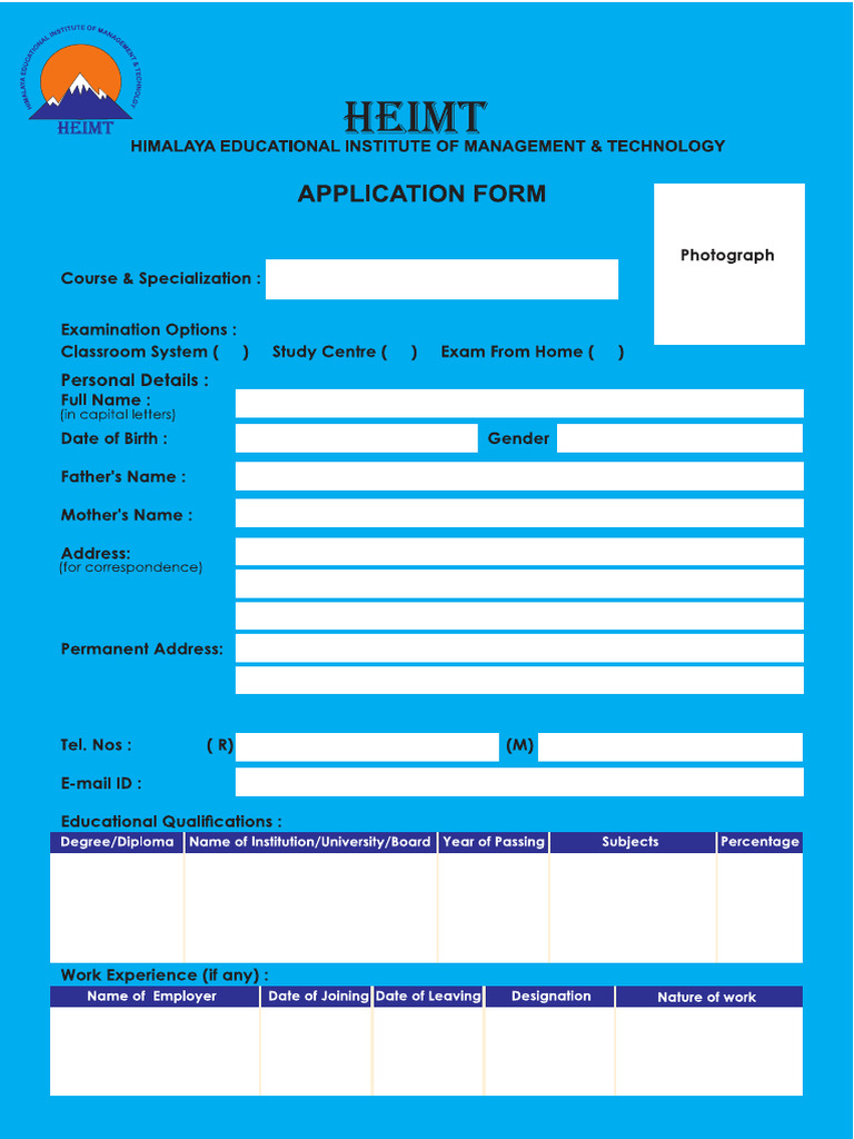 Application Form | PDF