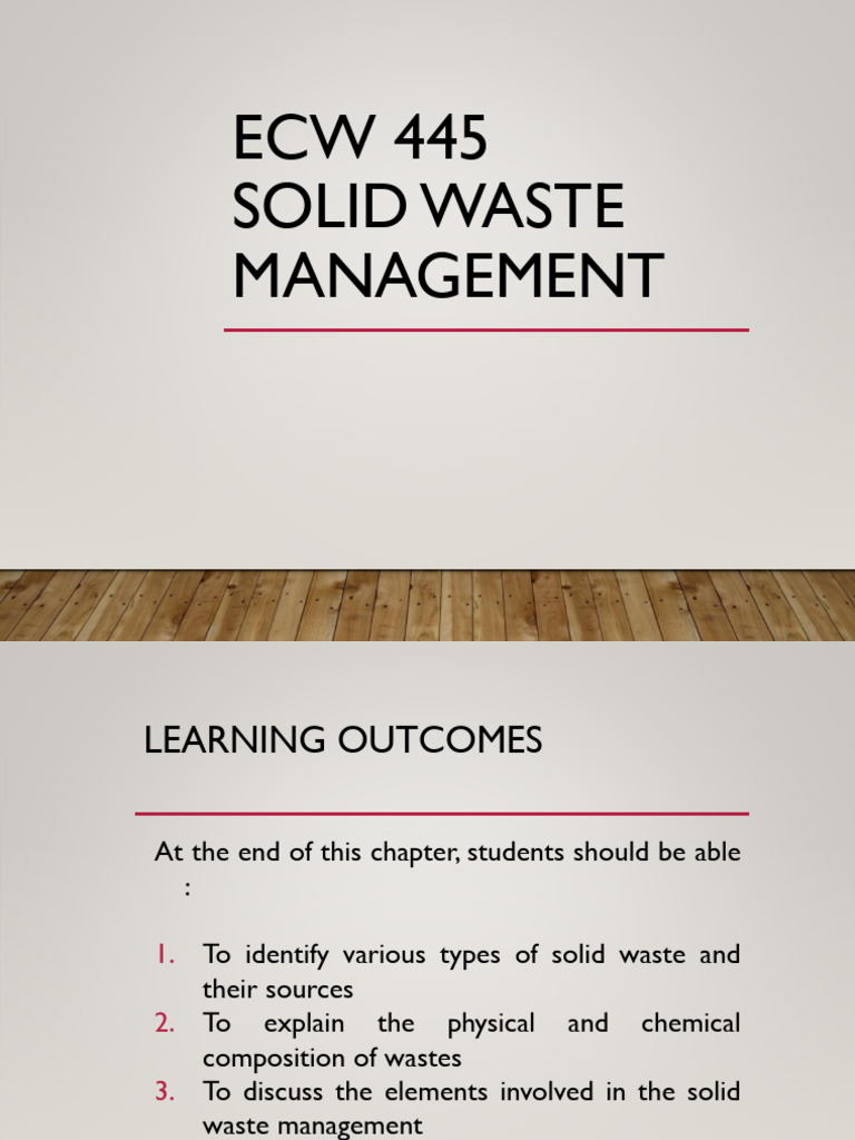 Topic 4 Solid Waste Management | Download Free PDF | Municipal Solid Waste | Incineration