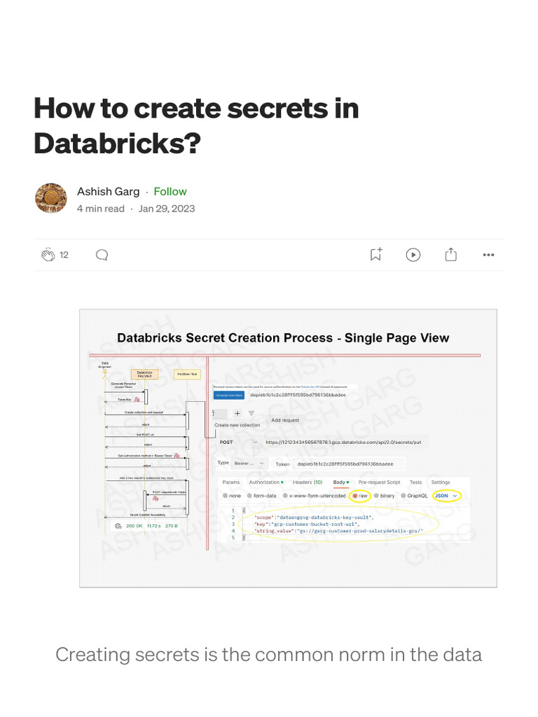 How To Create Secrets in Databricks? - by Ashish Garg - Medium | PDF ...