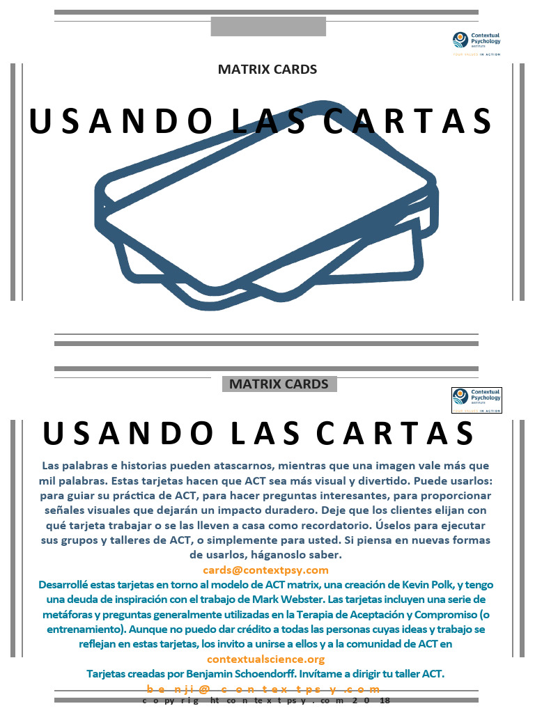 Matrix cards Eng | PDF | Comportamiento | Las emociones