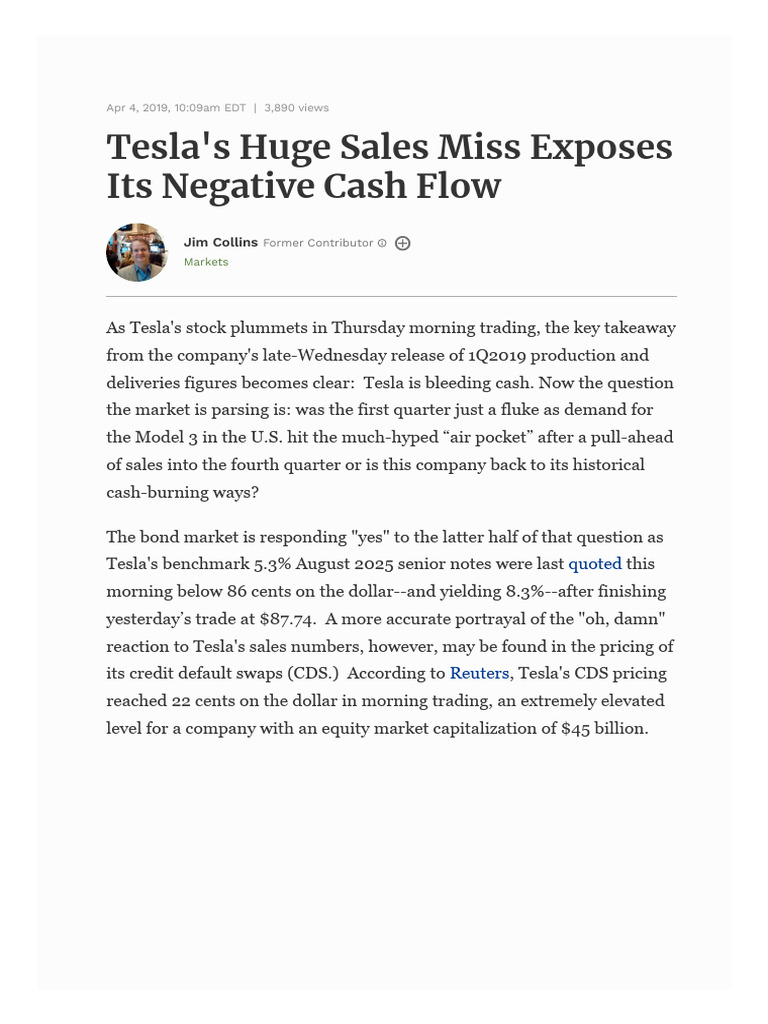 Session 2 Reading - Tesla's Huge Sales Miss Exposes Its Negative Cash ...