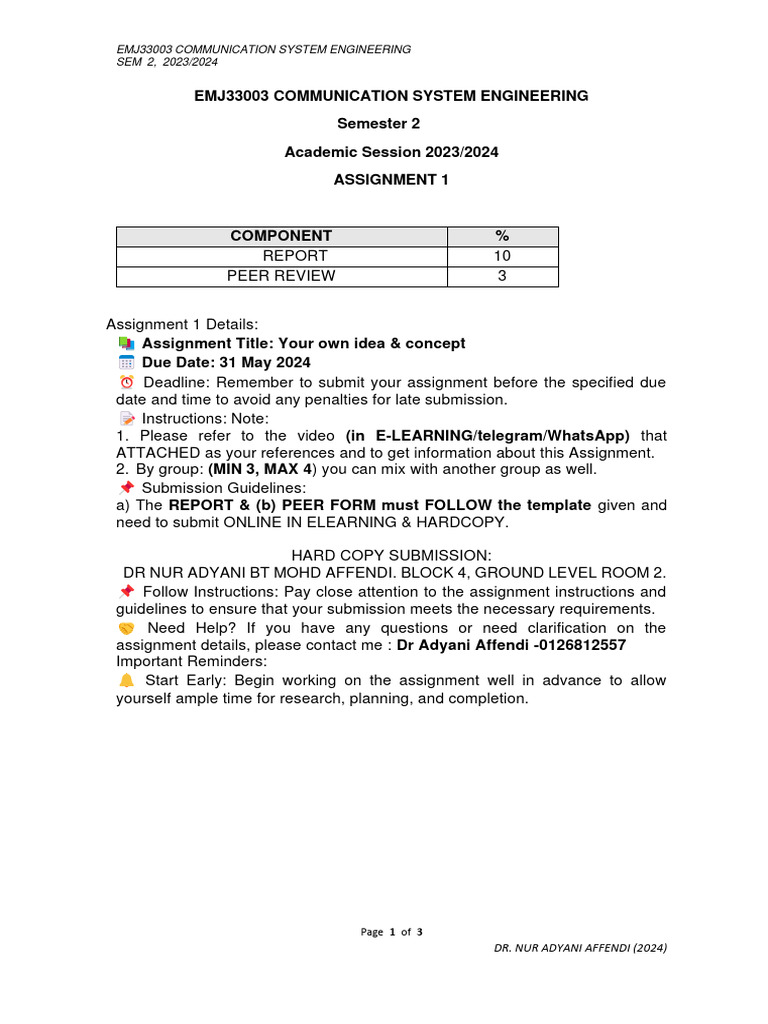 ASSIGNMENT 1 _2024 (1) | PDF | Communication | Educational Technology