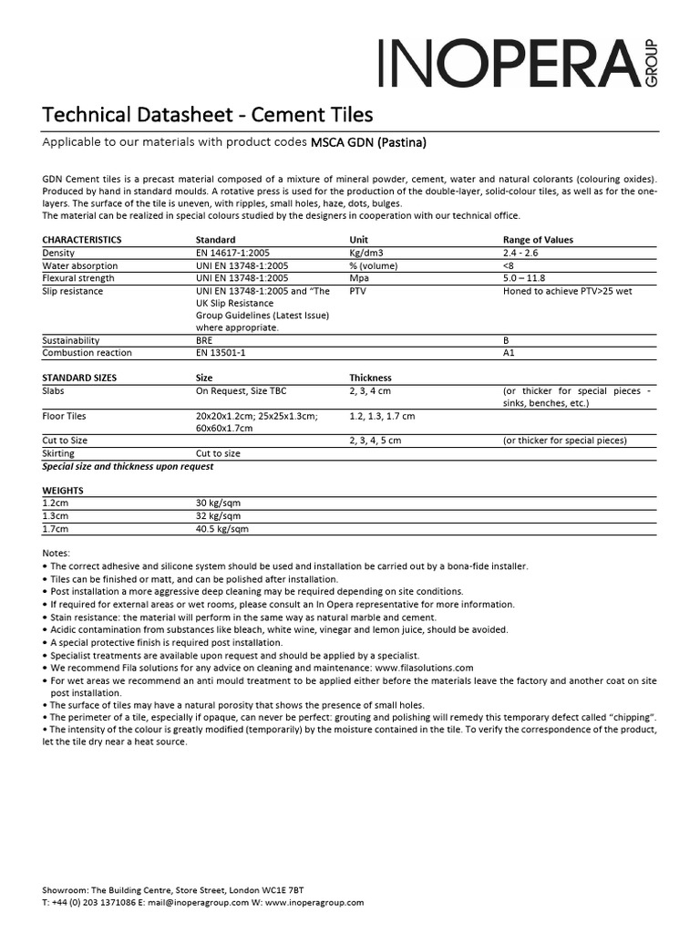 MSCAGDN-Cement-Tiles-Datasheet - (Pastina) .PDF - Concrete Tiles | PDF ...