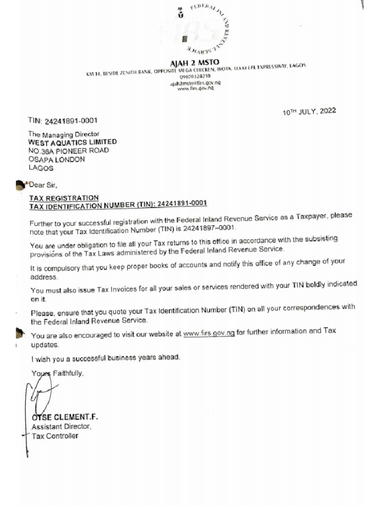 Firs Certificate | PDF