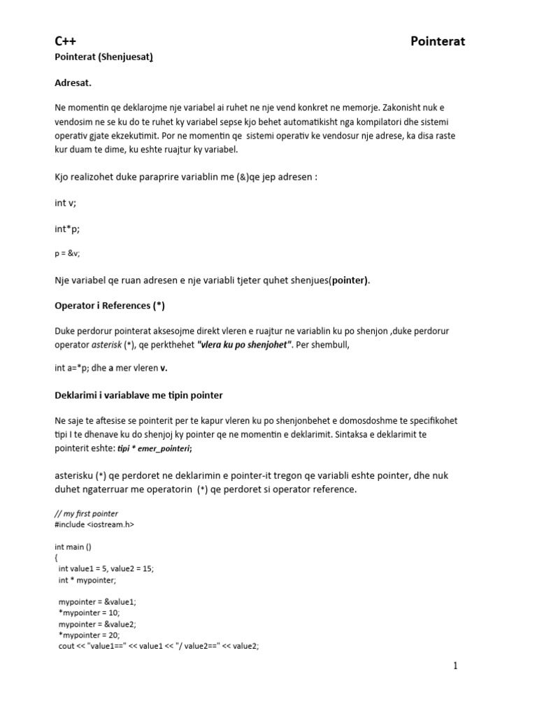C++ Pointers: A Comprehensive Guide | PDF | Teaching Methods & Materials | Computers