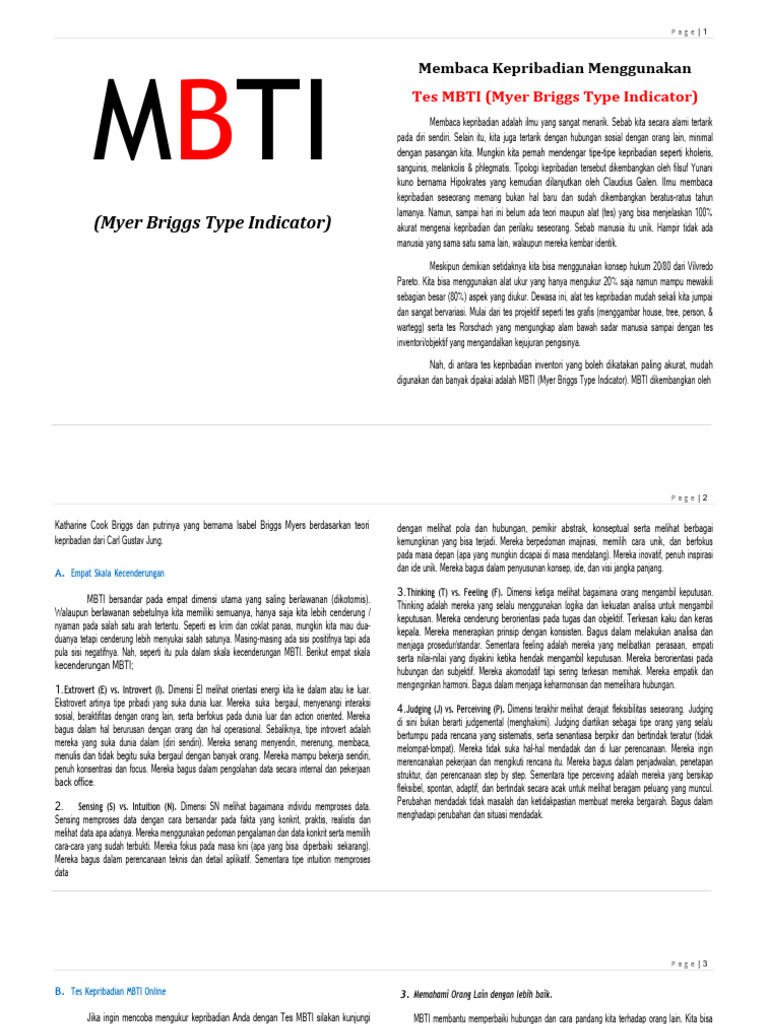 Mbti | PDF
