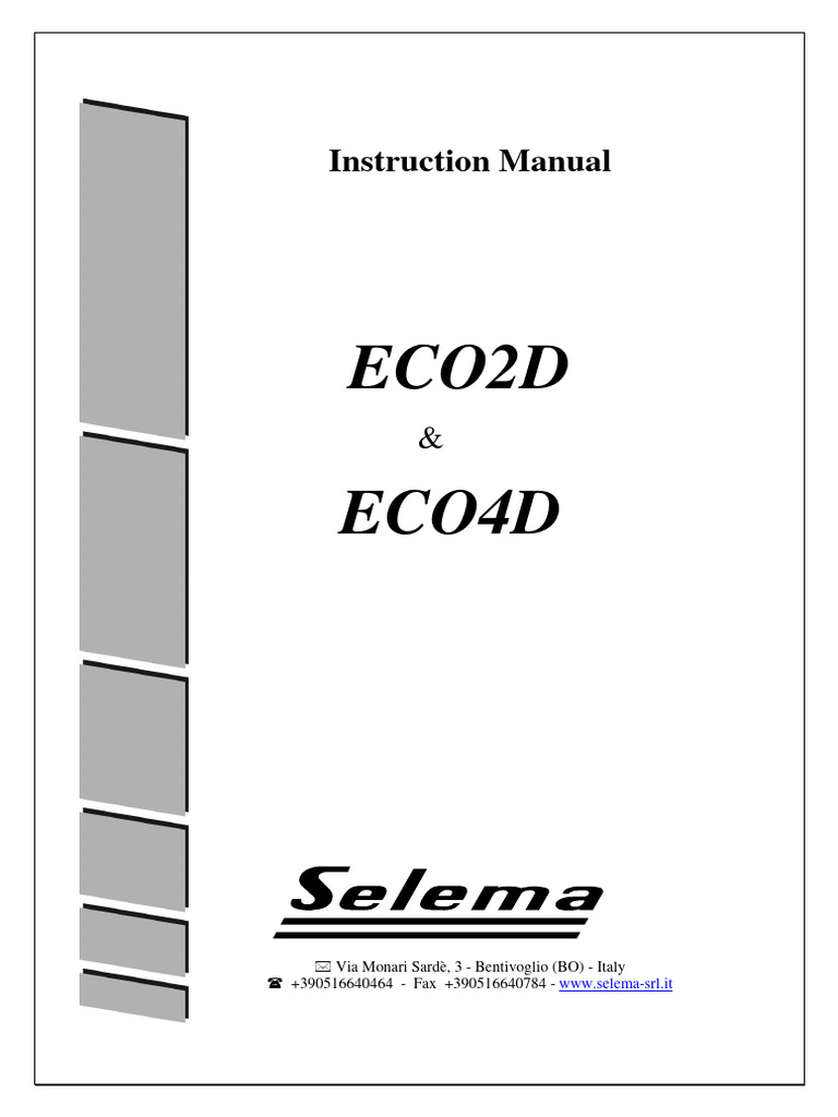 ECO2D/ECO4D Instruction Manual | PDF | Electromagnetic Compatibility ...