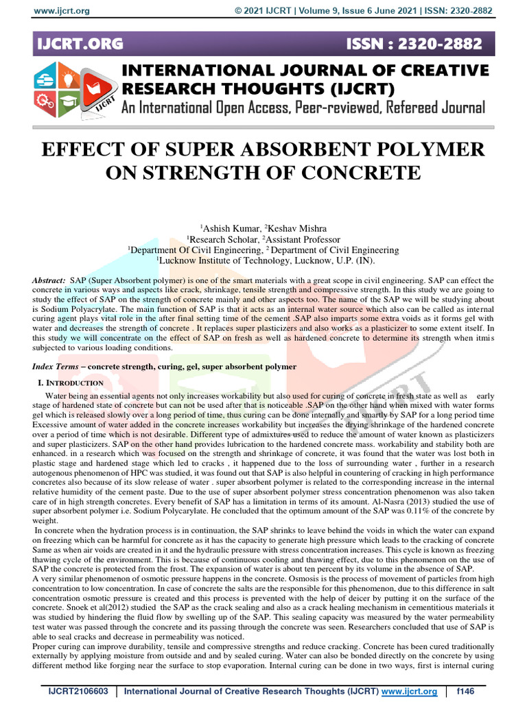 IJCRT2106603 Paper | PDF | Concrete | Osmosis IJCRT2106603 Paper | PDF | Concrete | Osmosis