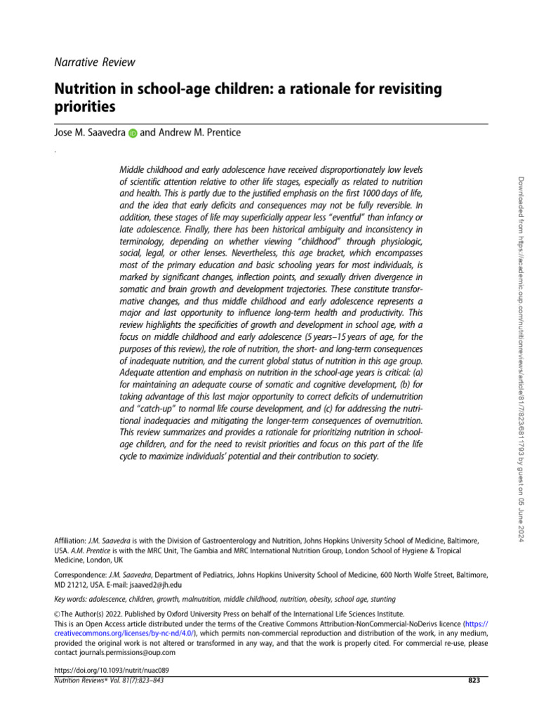 Nuac 089 Pdf Adolescence Malnutrition