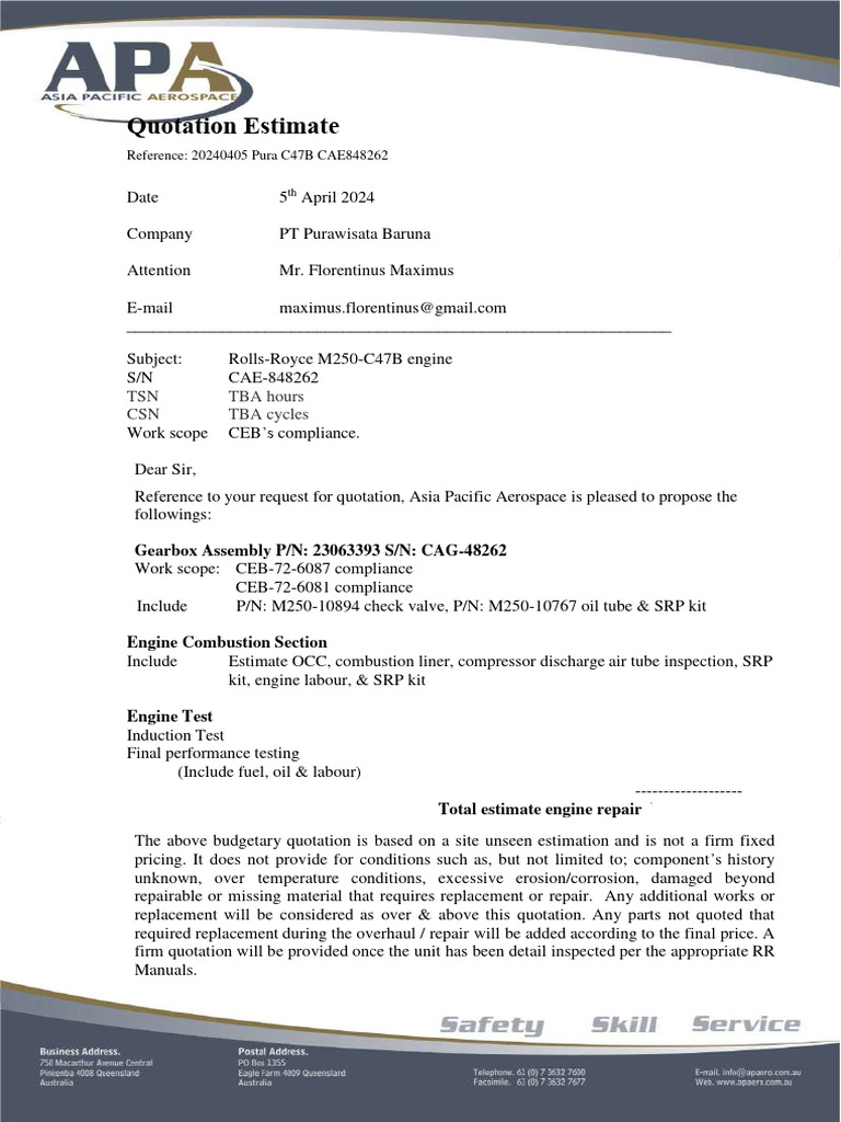 Pura C47B CAE848262 | PDF