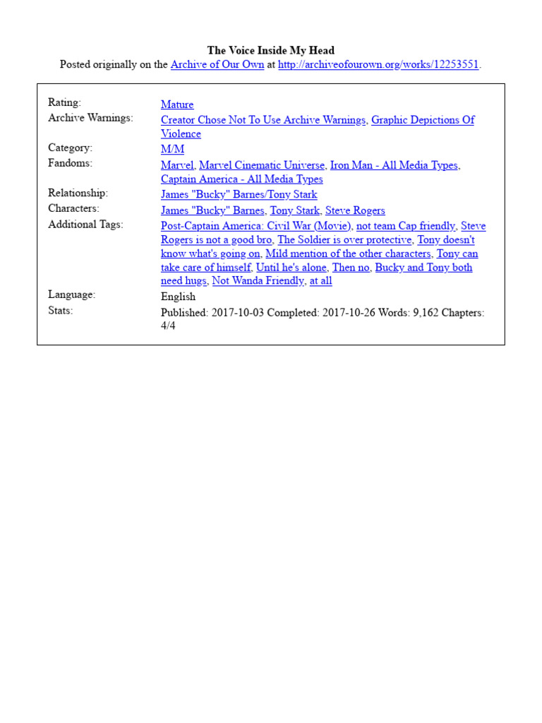 The Voice Inside My Head | PDF