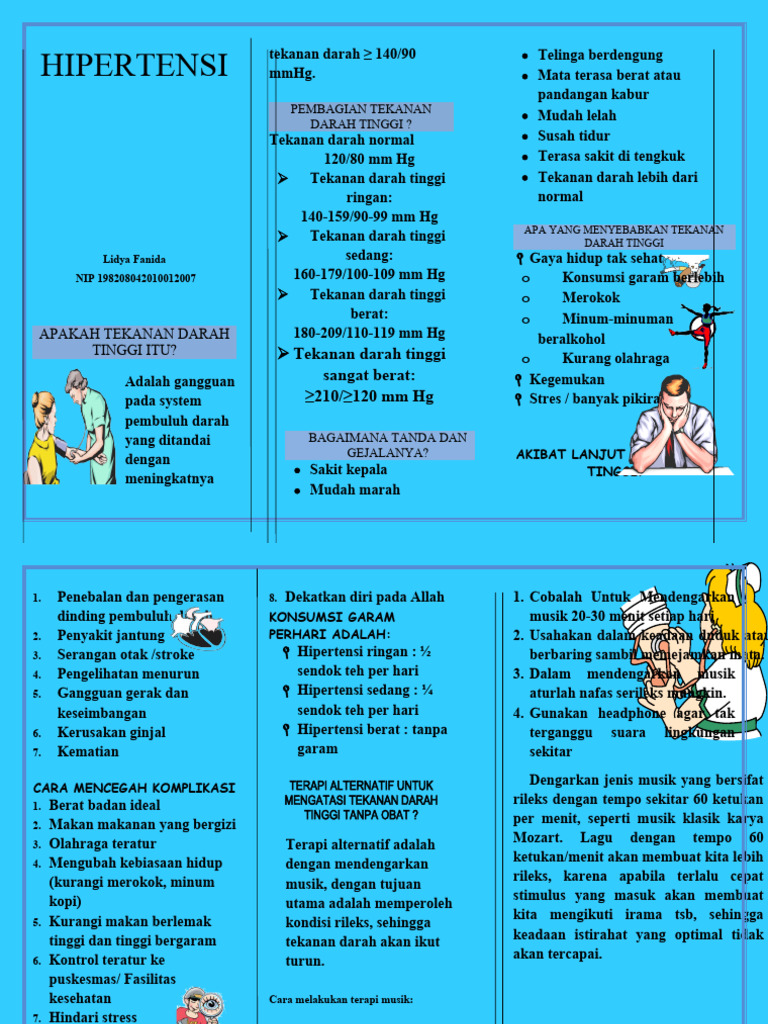 Leaflet Hipertensi Print | PDF | Kesehatan Holistik