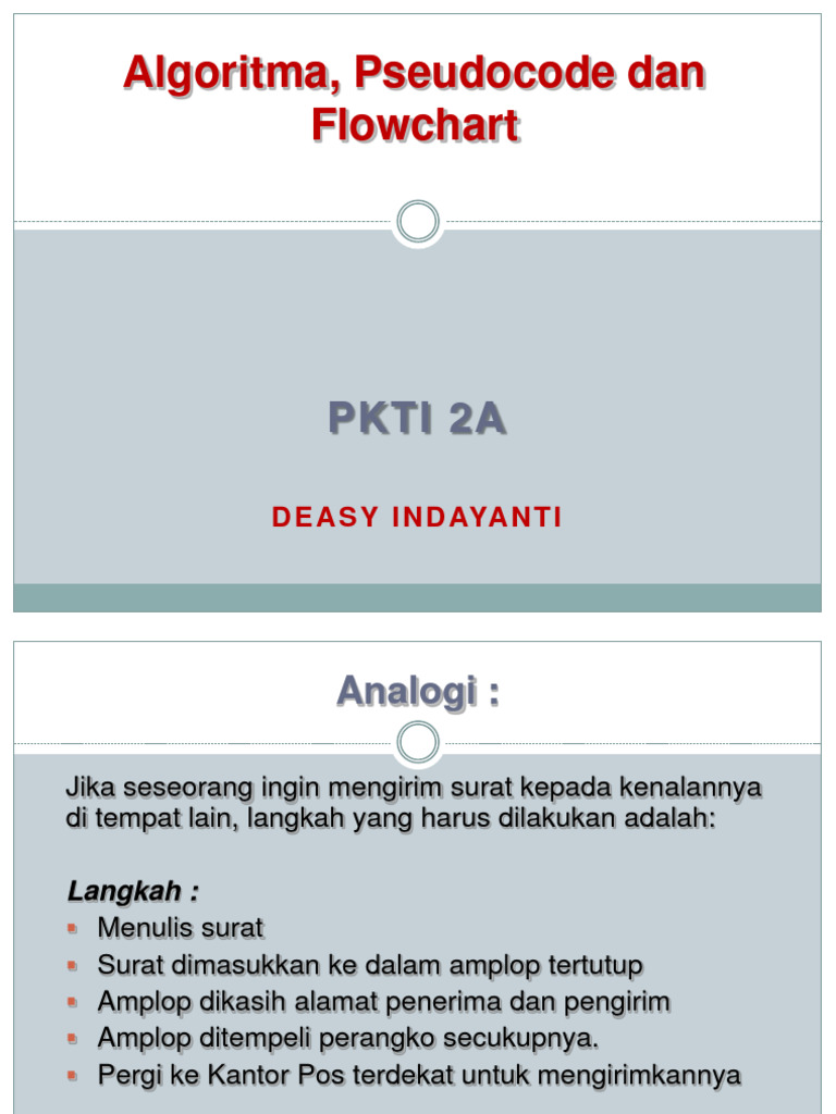 Pengenalan Algoritma Dan Flowchart | PDF | Metode & Bahan Ajar | Komputer