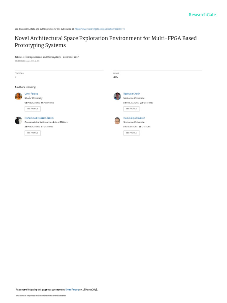 Novel Architectural Space Exploration Environment For Multi-FPGA Based Prototyping Systems | PDF ...