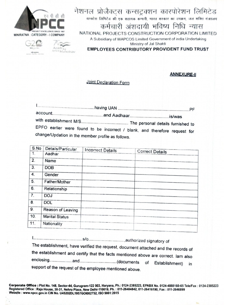 Updated Joint Declaration | PDF