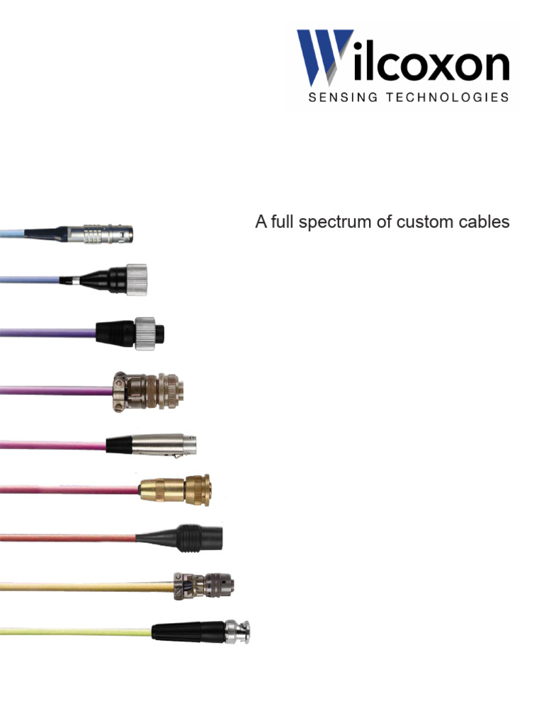 Wilcoxon Cable Brochure | PDF | Electrical Connector | Coaxial Cable