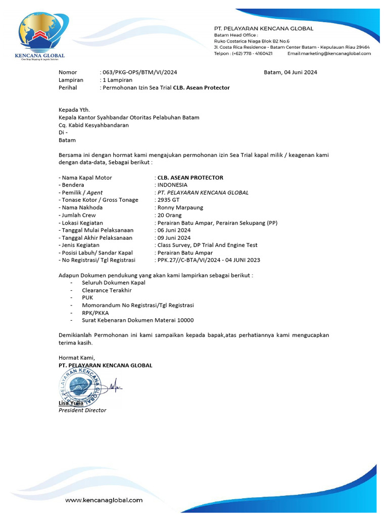 Permohonan Dan Statement Letter | PDF