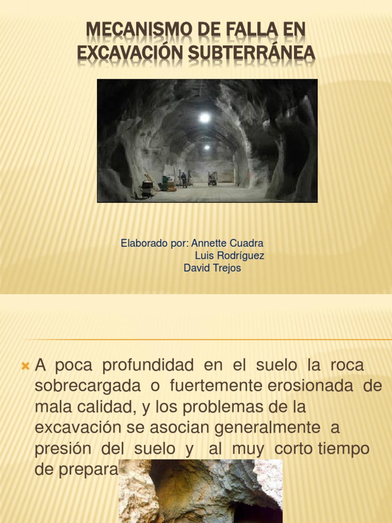 Mecanismo de Falla en Excavación Subterránea | PDF | Triángulo | Falla (geología)