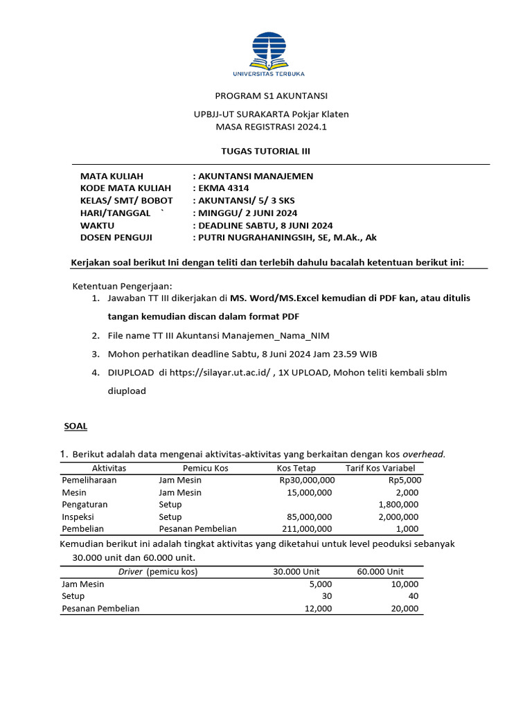 TT 3 Akmen - 2024.1 | PDF