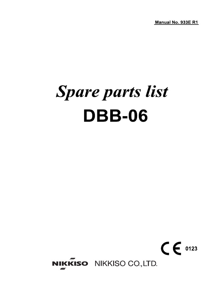 DBB-06 Spare Parts List 933ER1 | PDF | Pipe (Fluid Conveyance) | Valve