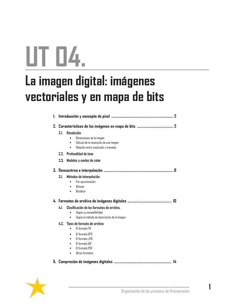 UT 04. La Imagen Digital - Vectorial y Mapa de Bits | PDF | Resolución ...