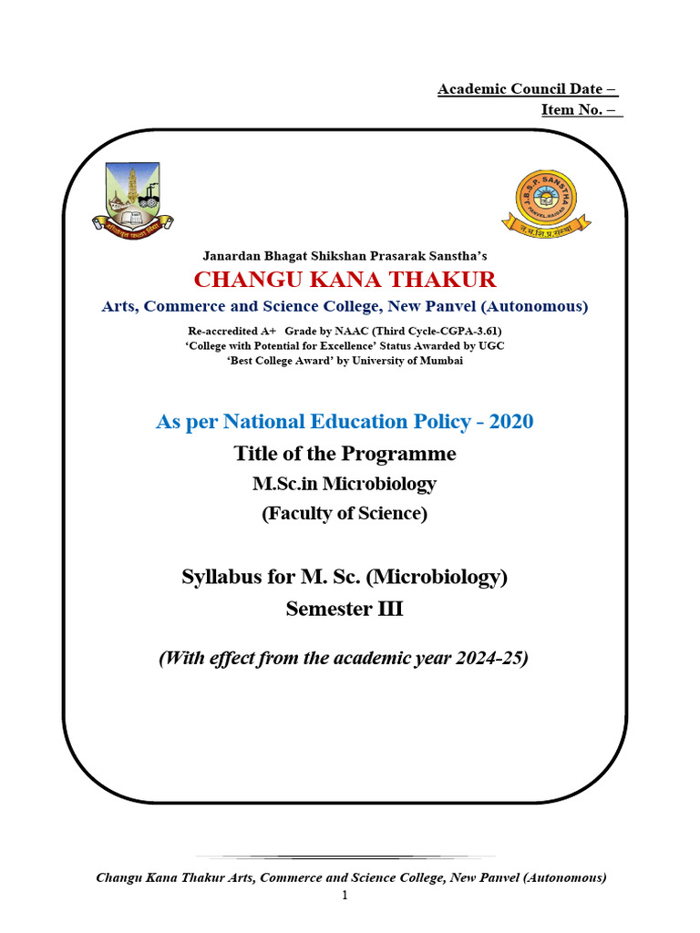 04 MSC II MICRO SEM III Paper 3 2024 25 | PDF | Cell Membrane | Mitochondrion