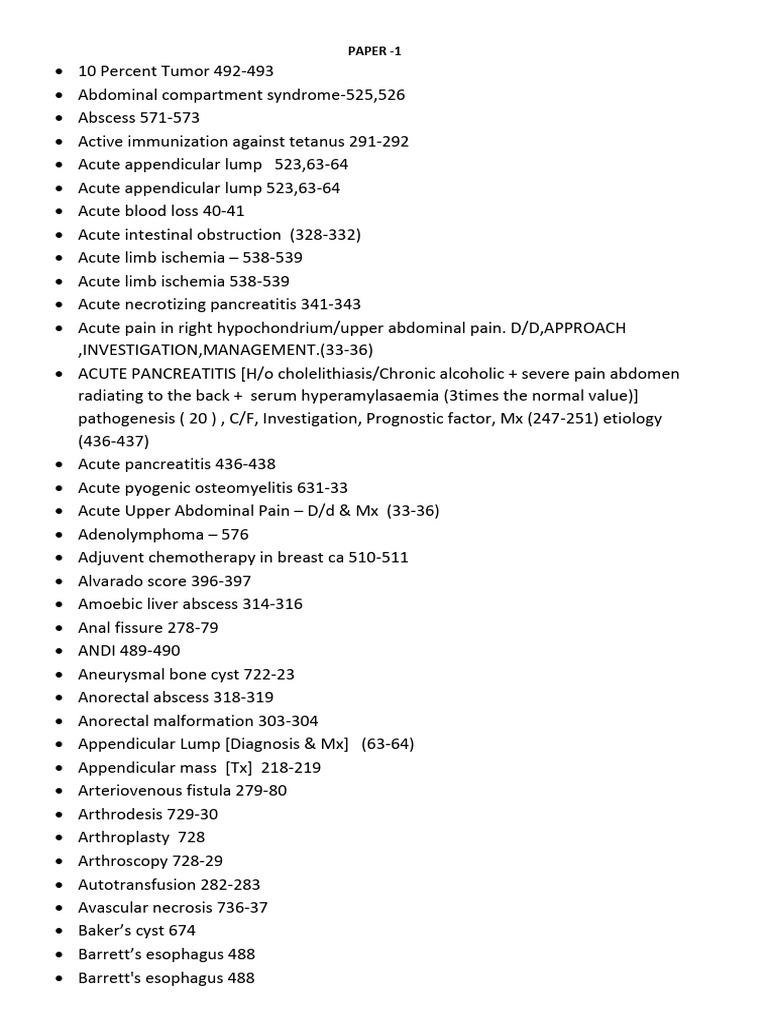 Surgery Paper 1 final TAAS | PDF | Breast Cancer | Wound