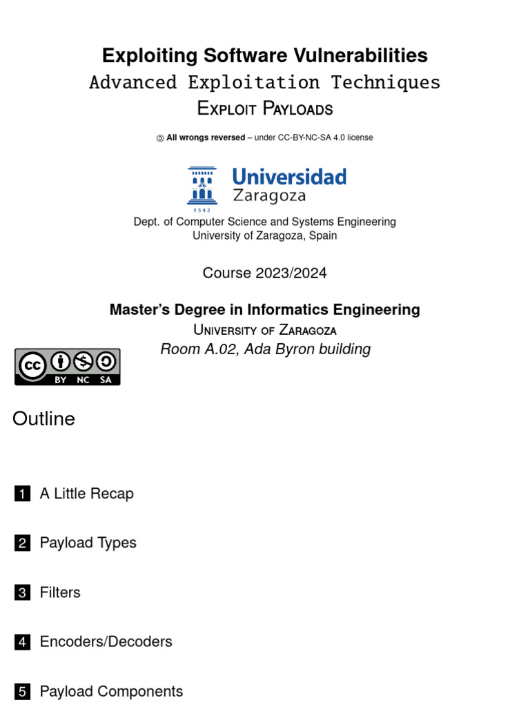 05 Exploit Payloads | PDF | Computing | Computer Architecture