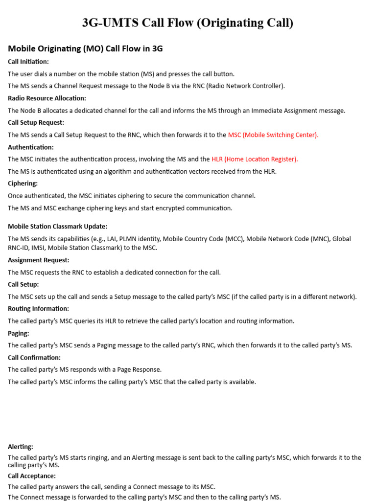 Core Network CS Call Flow | PDF | Mobile Technology ...