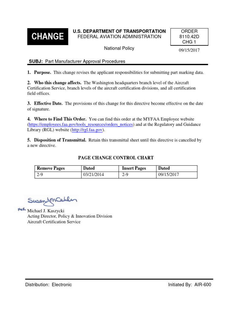 8110.42D With CHG 1 | PDF | Aviation