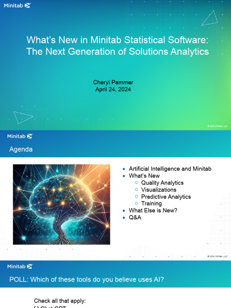 Minitab 2024: AI & Analytics Updates | PDF | Artificial Intelligence ...
