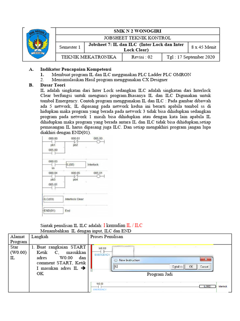 Program IL dan ILC pada PLC OMRON | PDF | Komputer