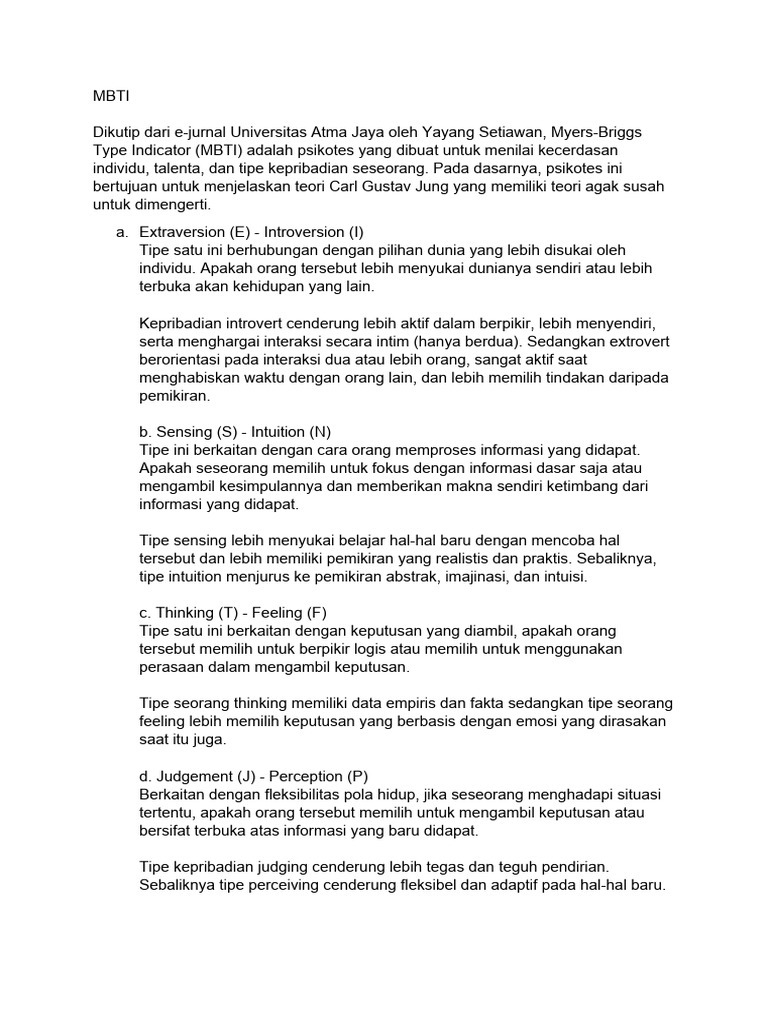 Mbti Infj | PDF | Sains & Matematika