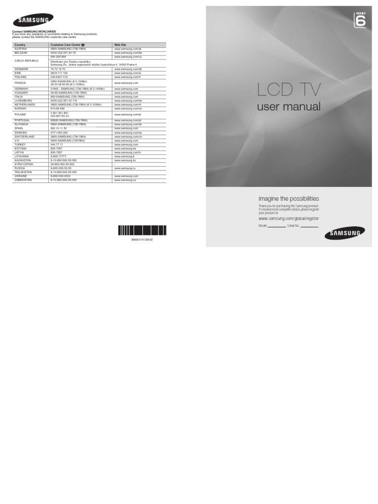 Samsung Customer Care Contacts Guide | PDF | Hdmi | Information And ...