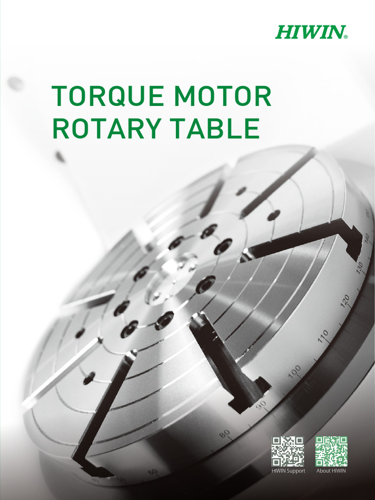 HIWIN Torque Motor Rotary Tables | PDF | Electric Motor | Rotation