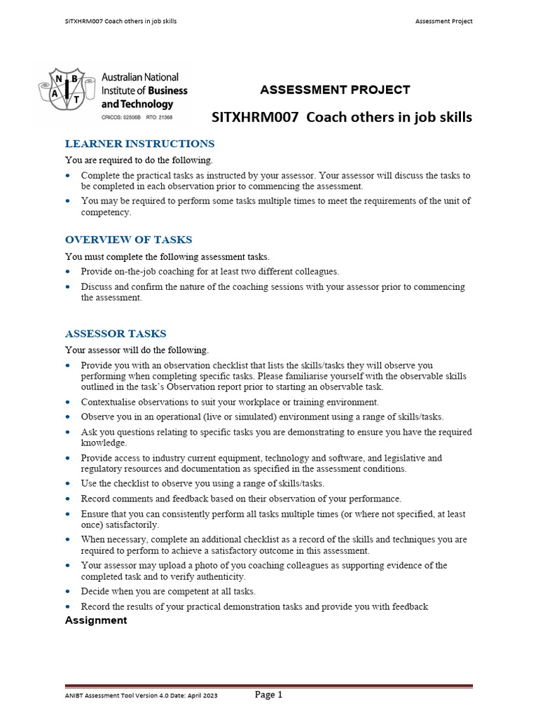 SITXHRM007 Project | PDF | Cognition | Learning